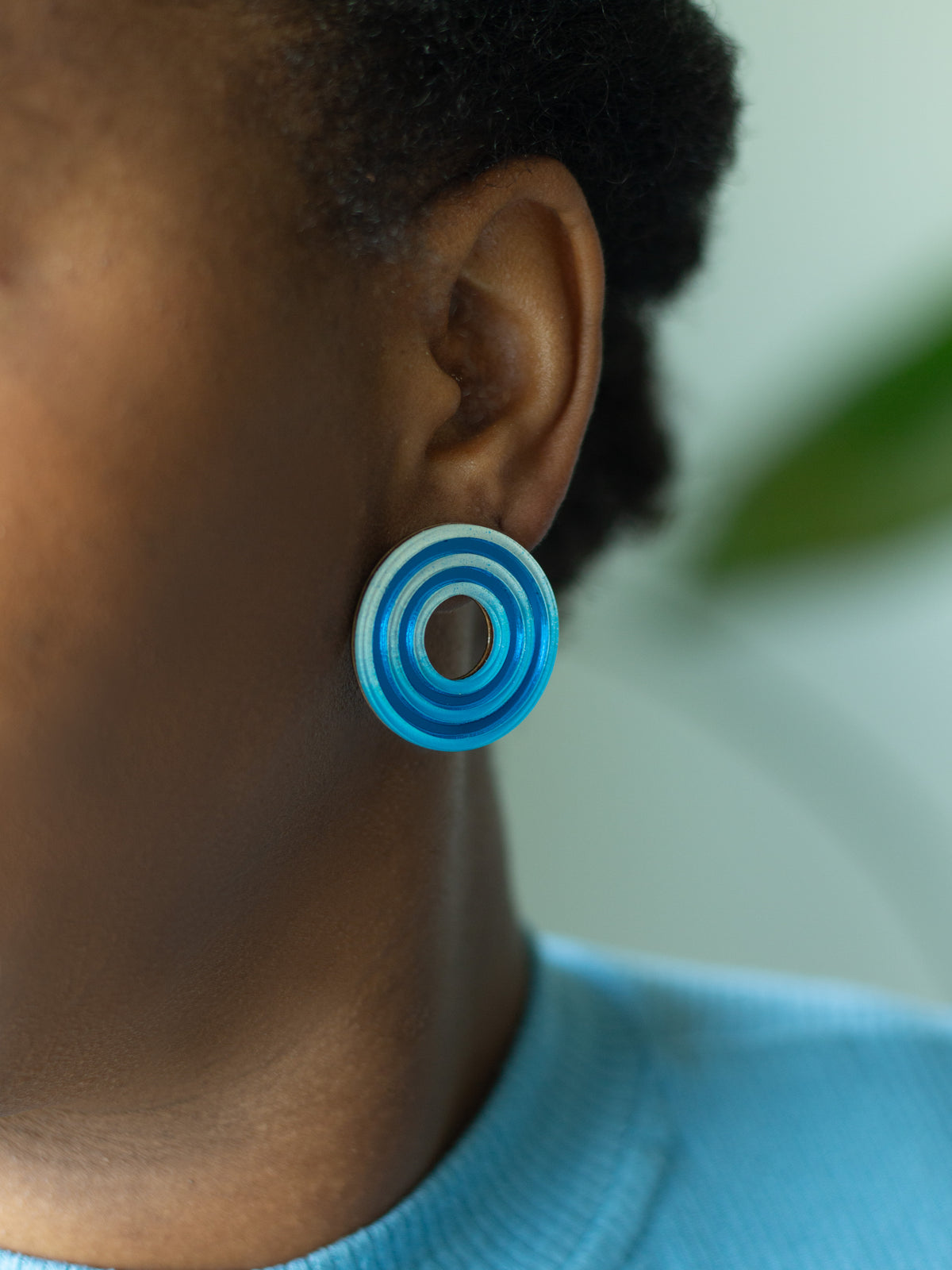 Isla Studs in Blue | Moon-Seed