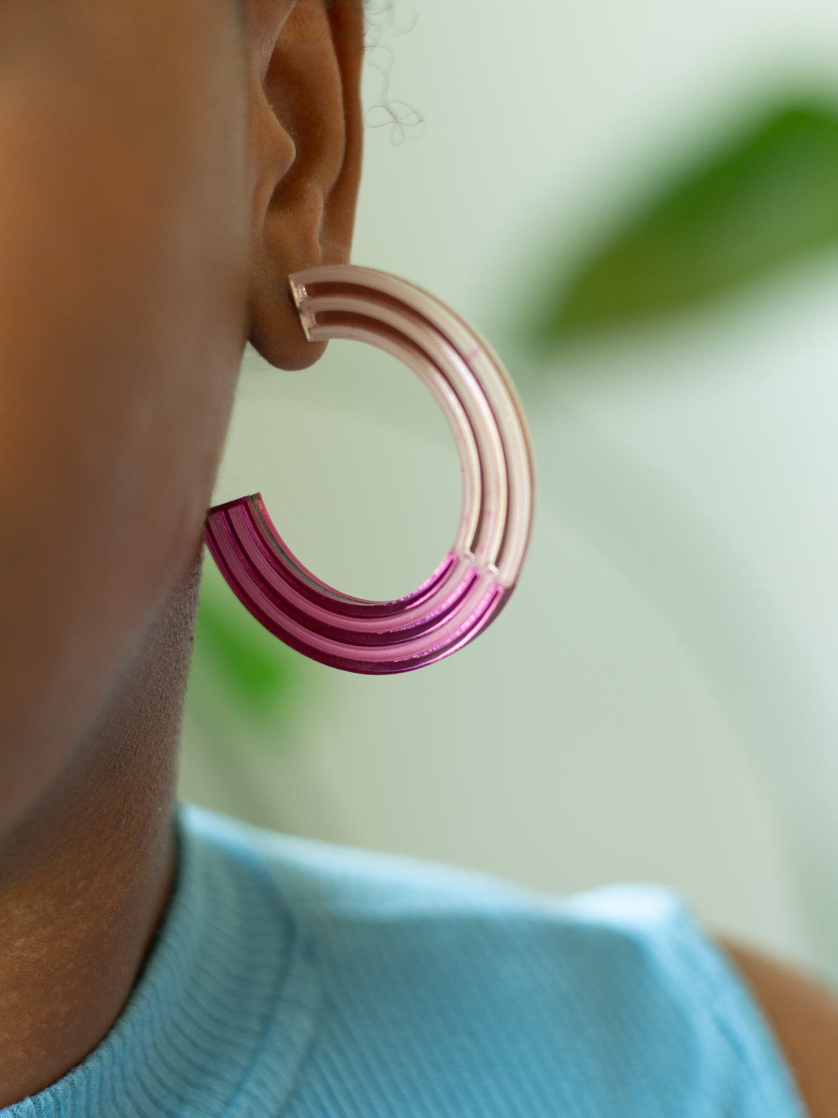 Isla Hoops in Pink | Moon-Seed